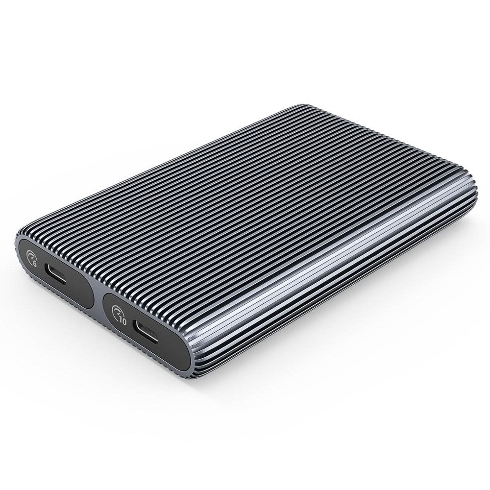 ORICO Aluminum Dual-bay M.2 NVME + SATA SSD Enclosure - High-Speed Data Transfer and Efficient ...