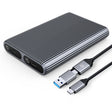 ORICO Aluminum Dual-bay M.2 NVME + SATA SSD Enclosure - High-Speed Data Transfer and Efficient ...