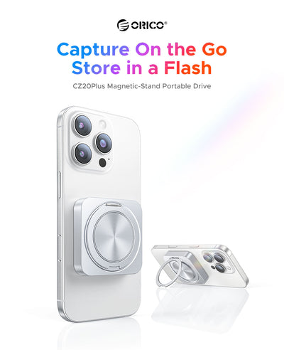 ORICO CZ20Plus Magnetic Portable SSD with Stand, 20Gbps ProRes