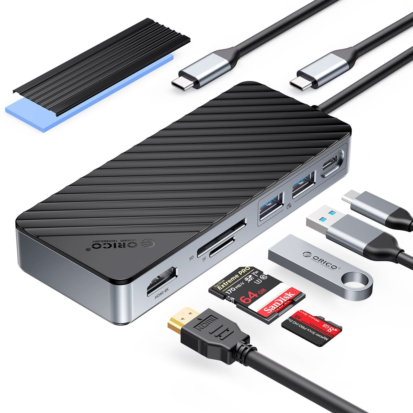 ORICO 8-IN-1 M.2 SSD Enclosure Docking Station