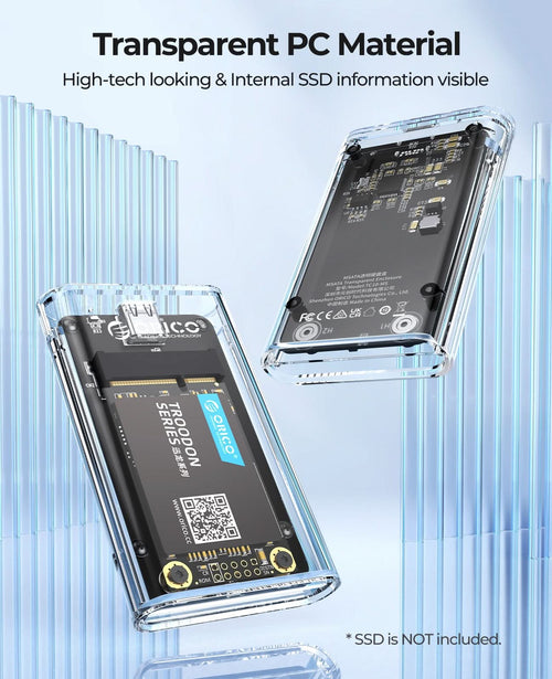 ORICO Transparent 5Gbps mSATA SSD Enclosure